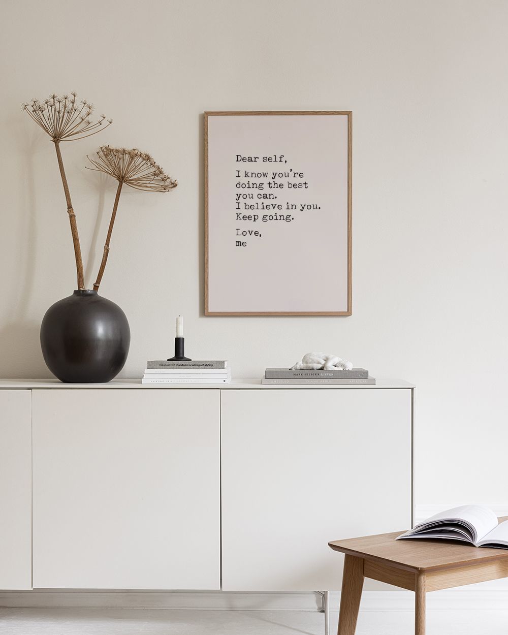 Dear Self Poster - Poster motivazionale vintage | Desenio IT