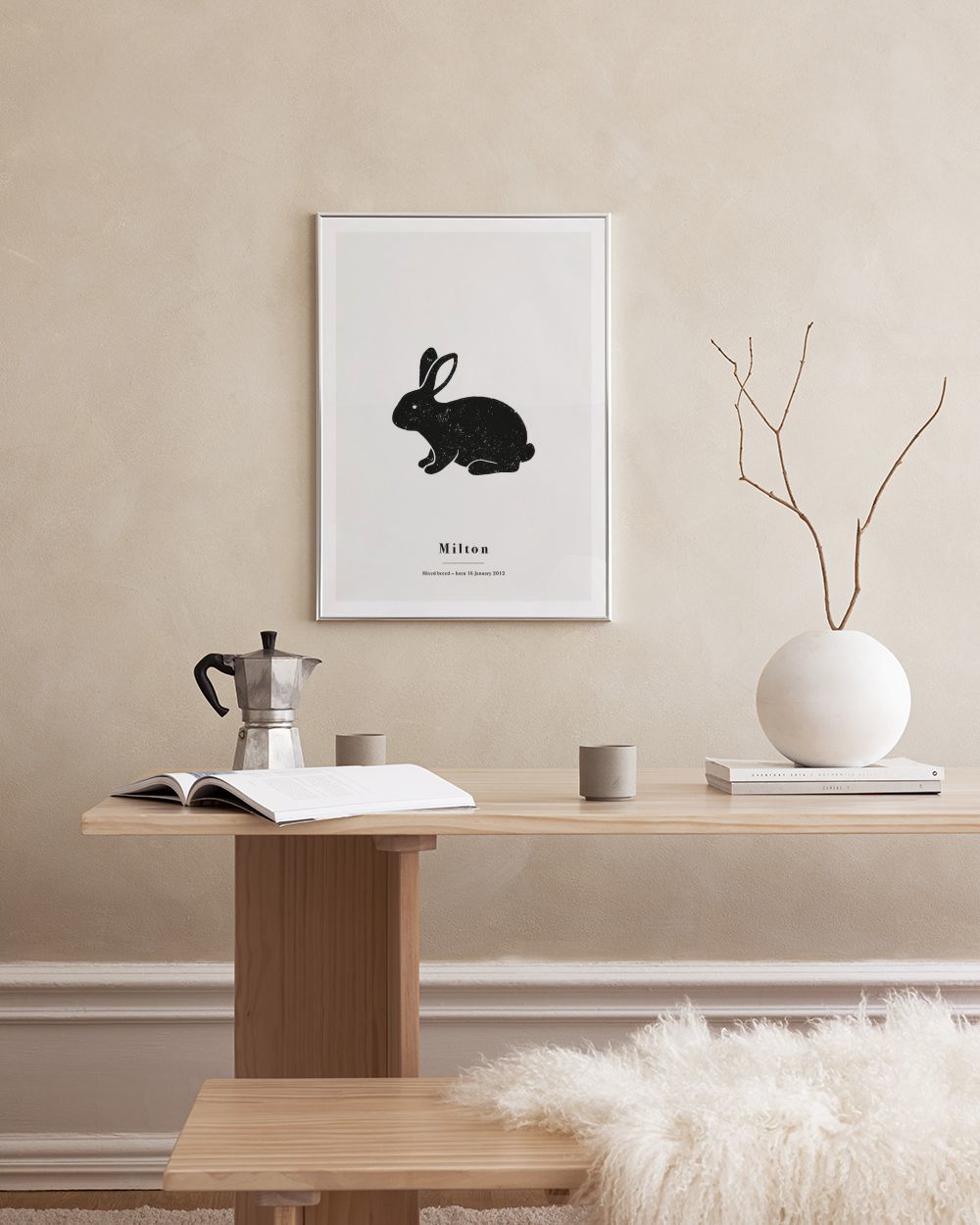Personalised Rabbit Poster – Custom Pet Print | Desenio UK