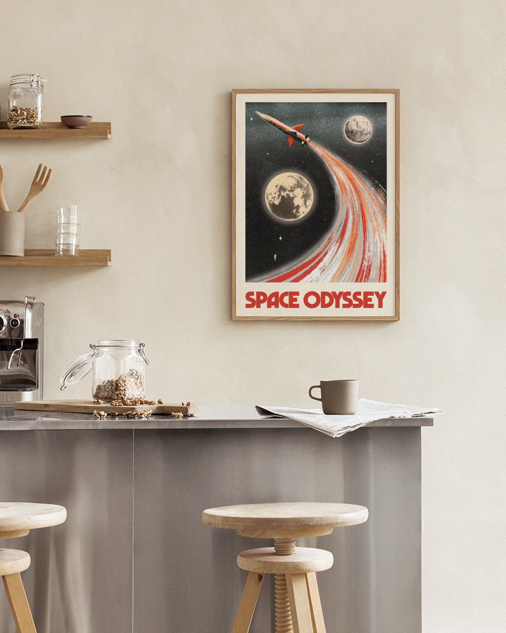 Space Odyssey plakat – Rumskib & planeter | desenio.dk