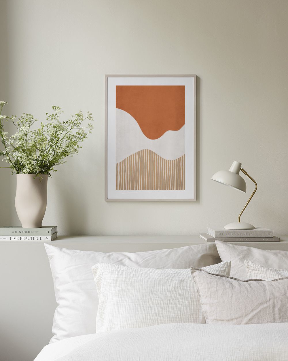 Poster com Formas Abstratas e Linhas em Tons Quentes | Desenio.pt
