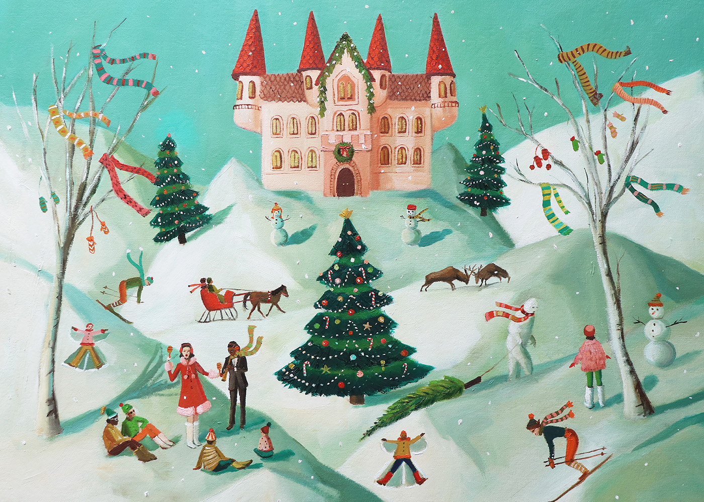 Janet Hill - Christmas at the Winter Palace Print