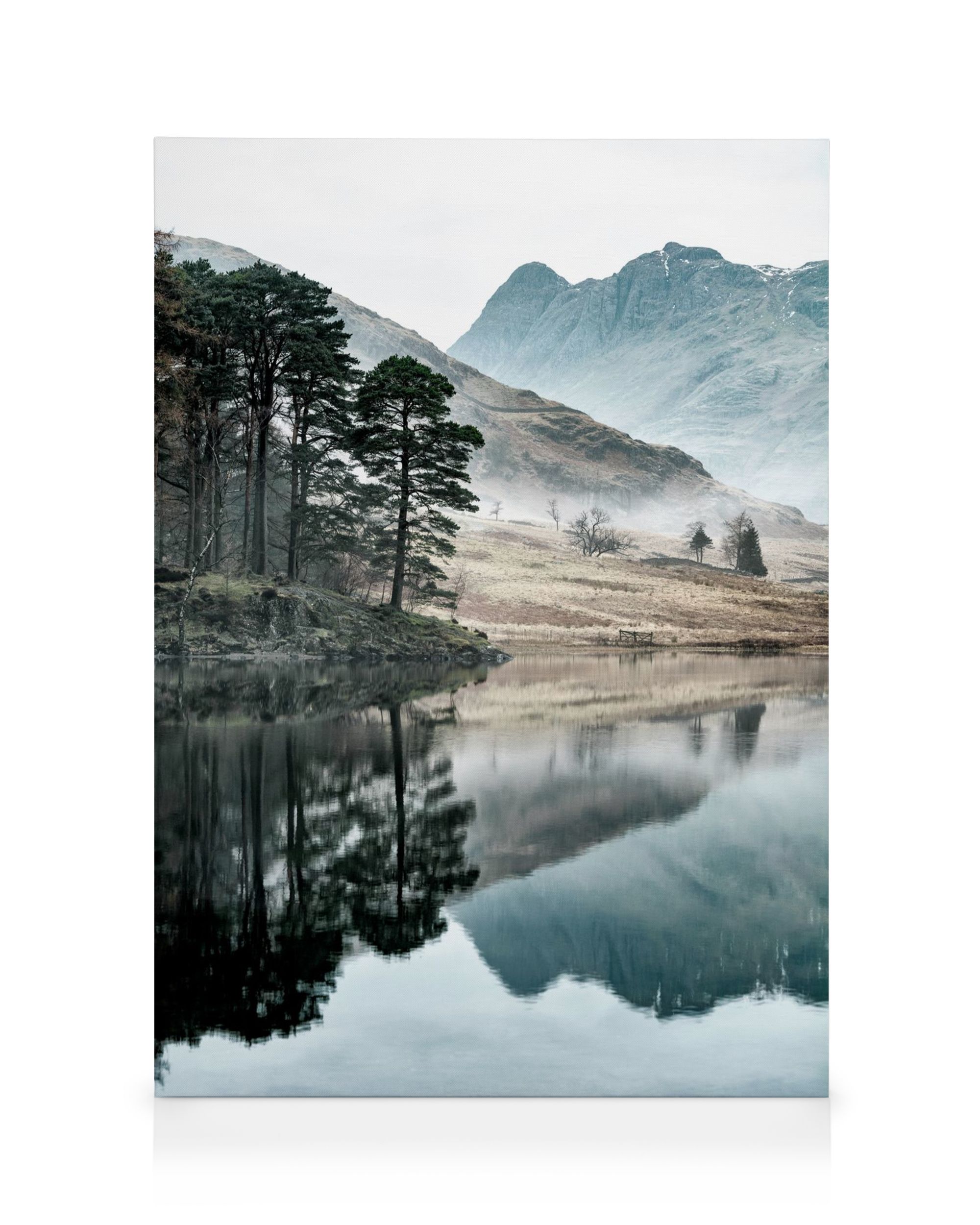 Lake Reflection Canvas Print – Tranquil Landscape Wall Art | Desenio UK