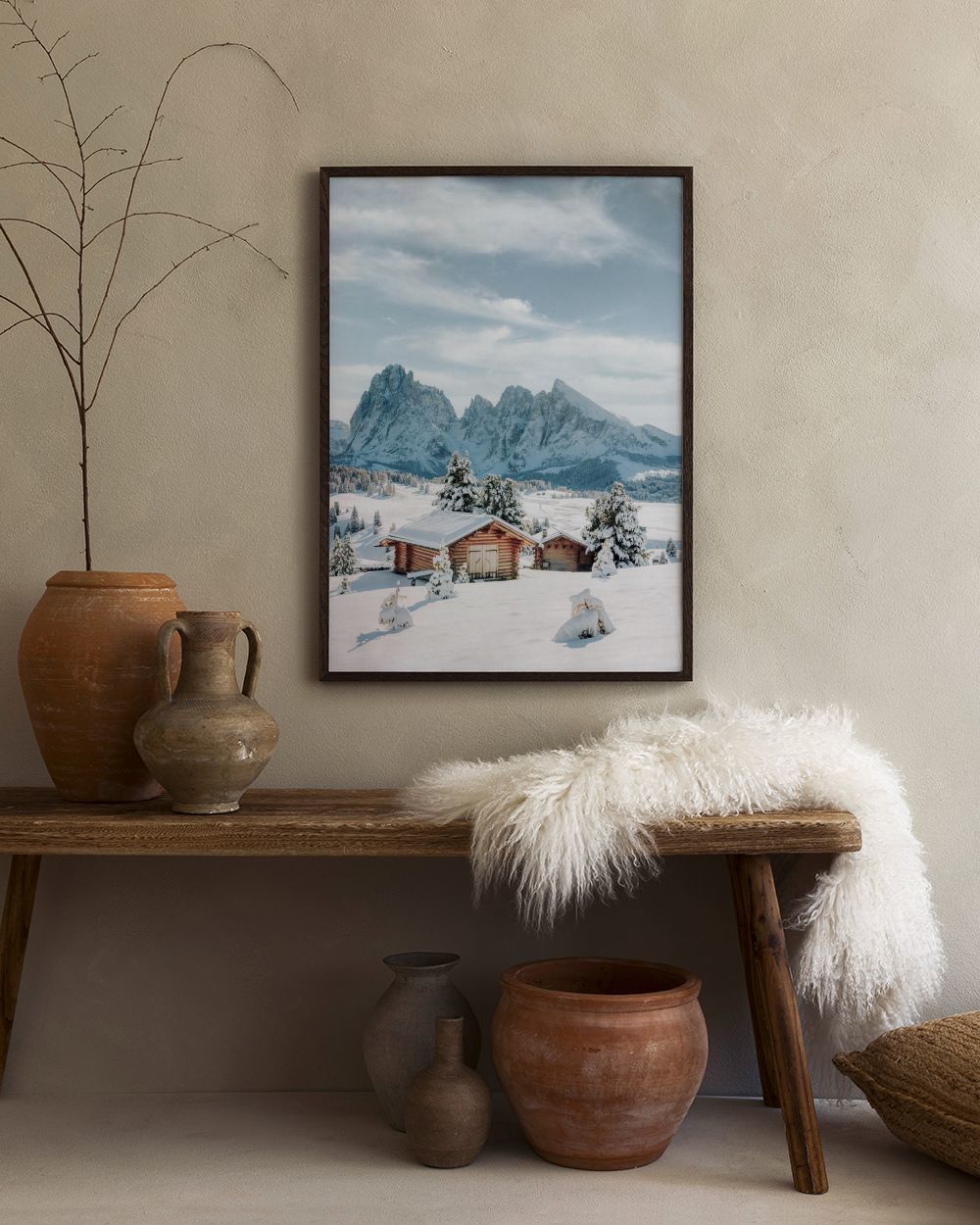 Snowy Seiser Alm Print