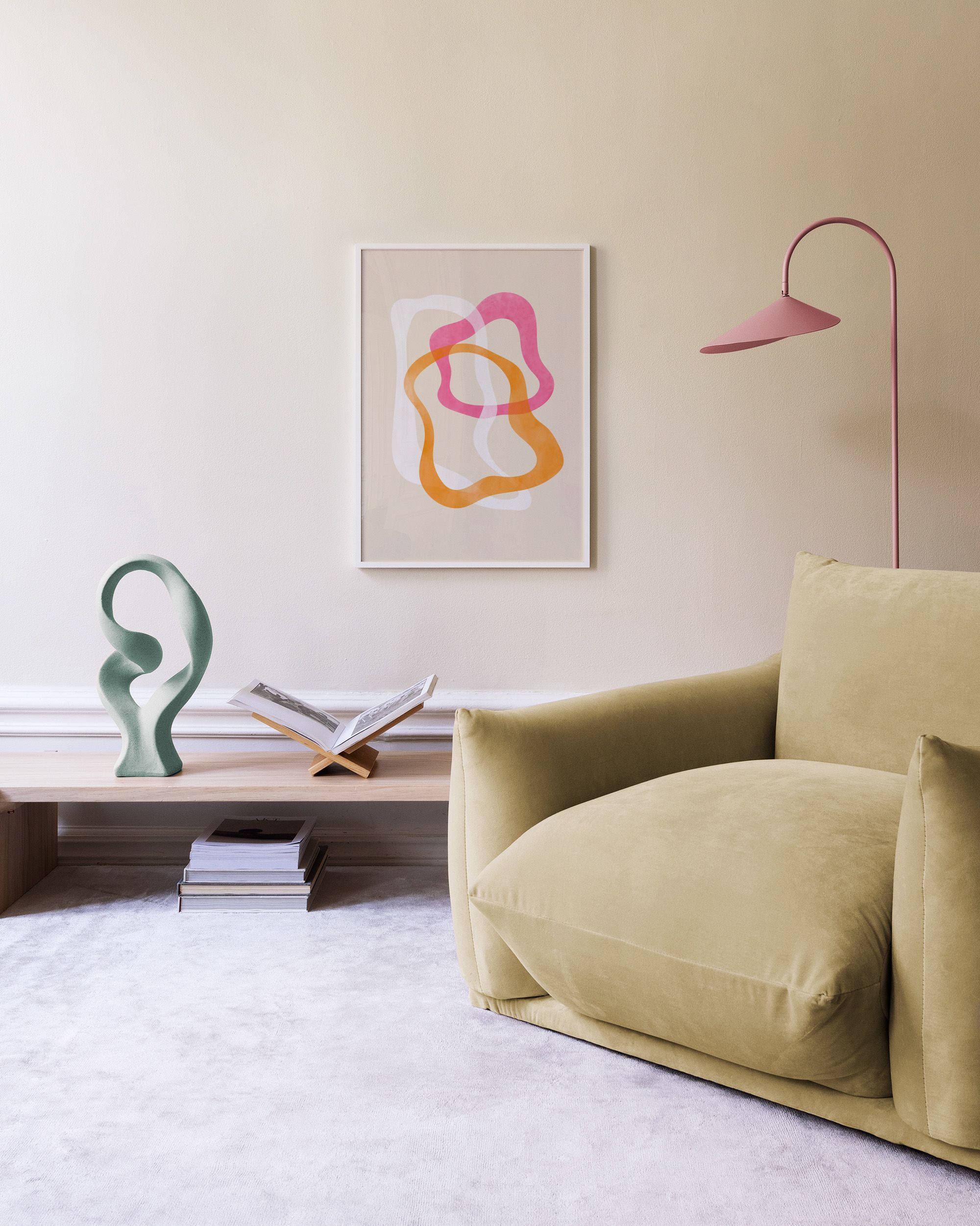 Abstract Pink Shapes No2 Plakat