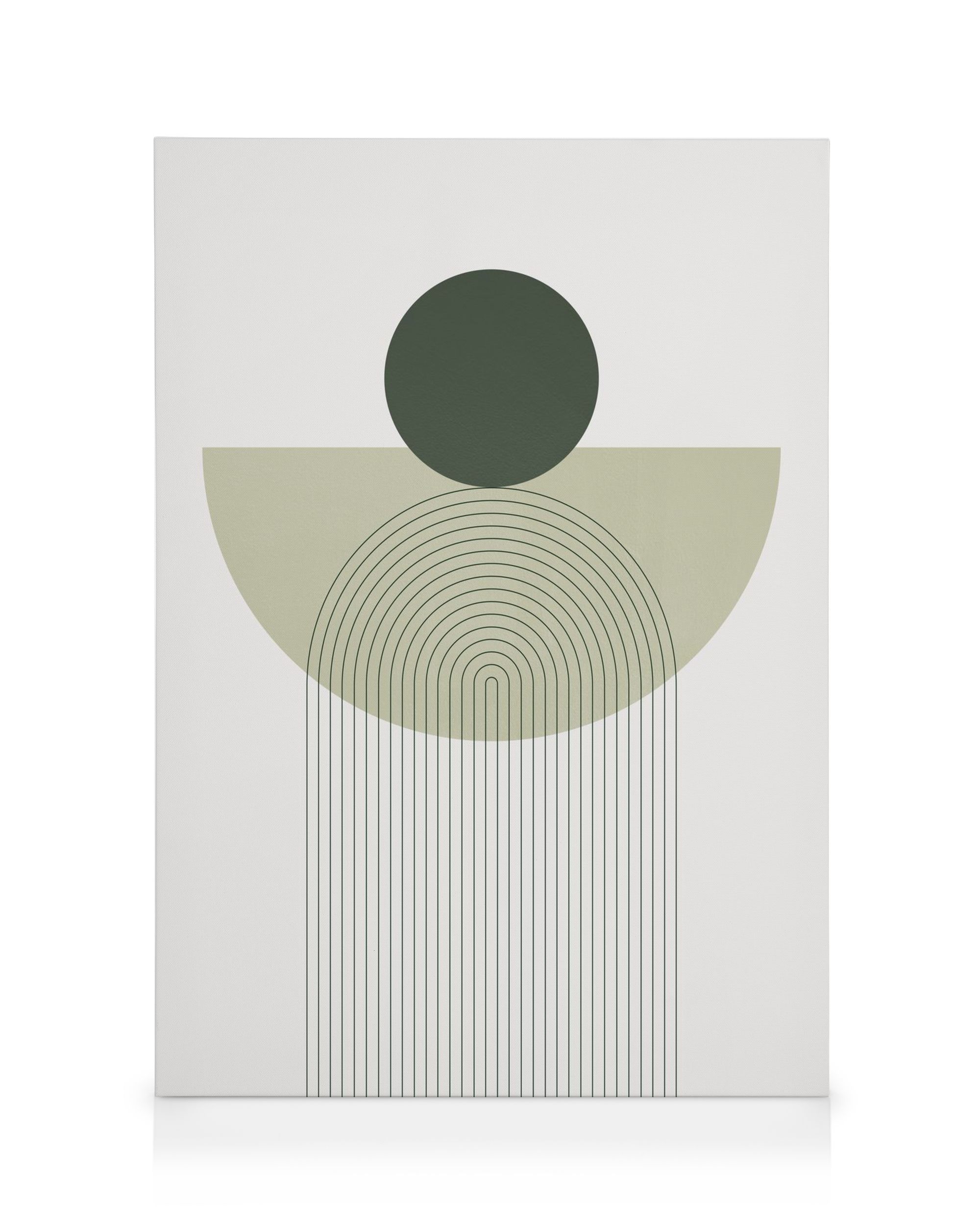 Geometry in Green lærred – Geometrisk kunst på canvas | Desenio