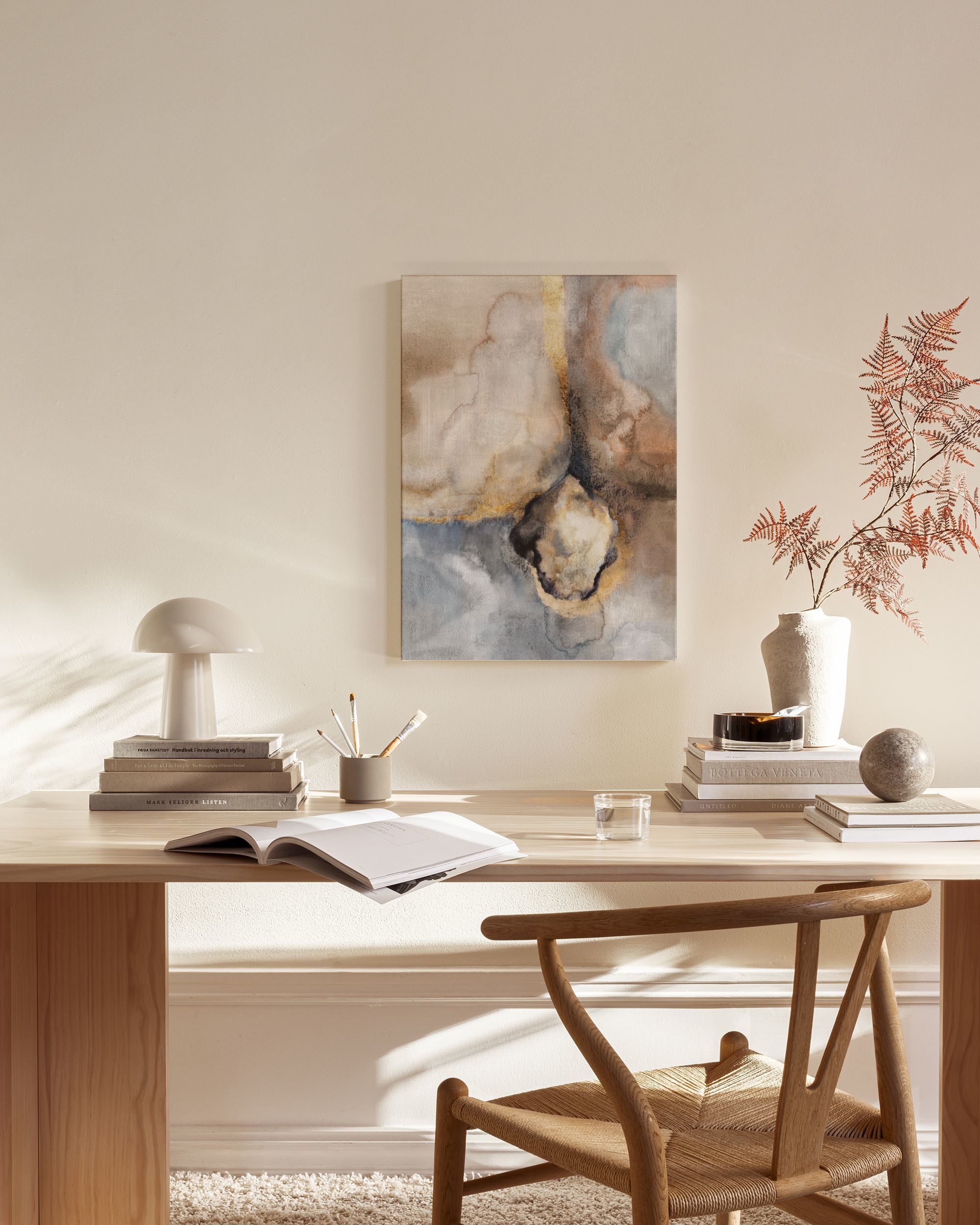 Golden Watercolor No2 Canvas - Arte Abstracto | Desenio US