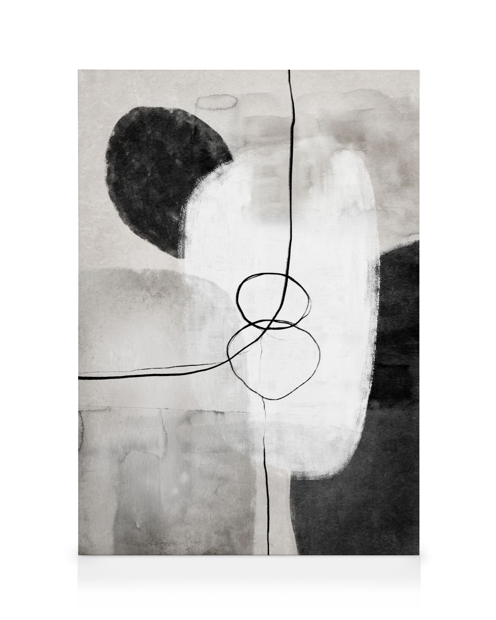 Painted Monochrome Shapes No1 Toile - Art Abstrait | Desenio CA