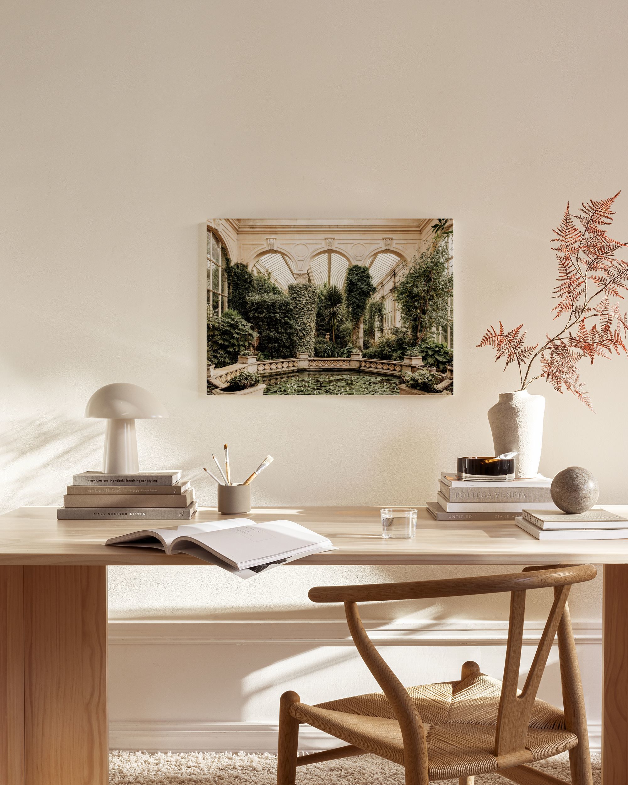 Gracious Pond Lienzo – Arte en lienzo de estanque y jardín interior ...