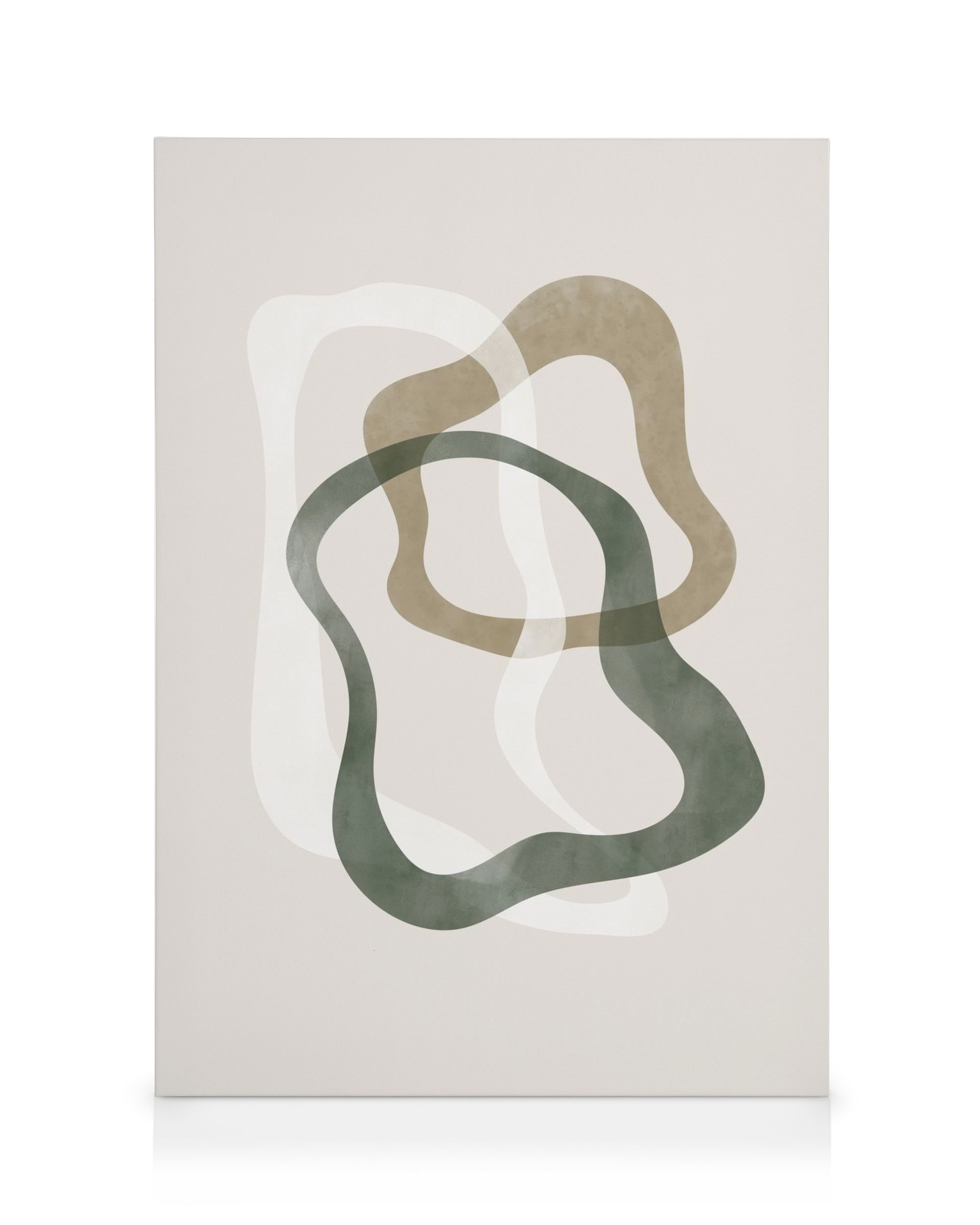 Toile art abstrait moderne vert – Abstract Green Shapes No2 | desenio.fr