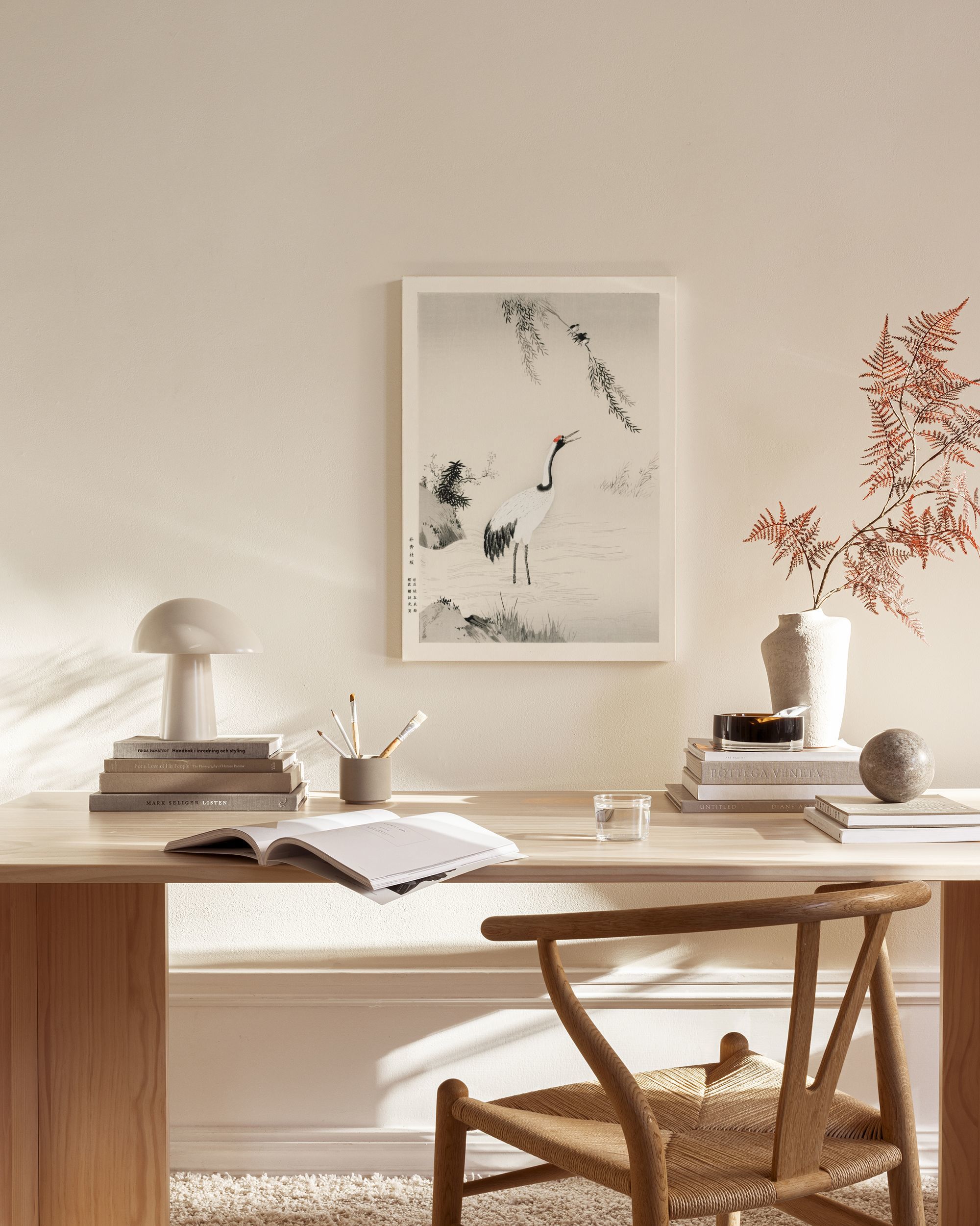 Kano Motonobu Japanese Crane Canvas – Japanese Art Print