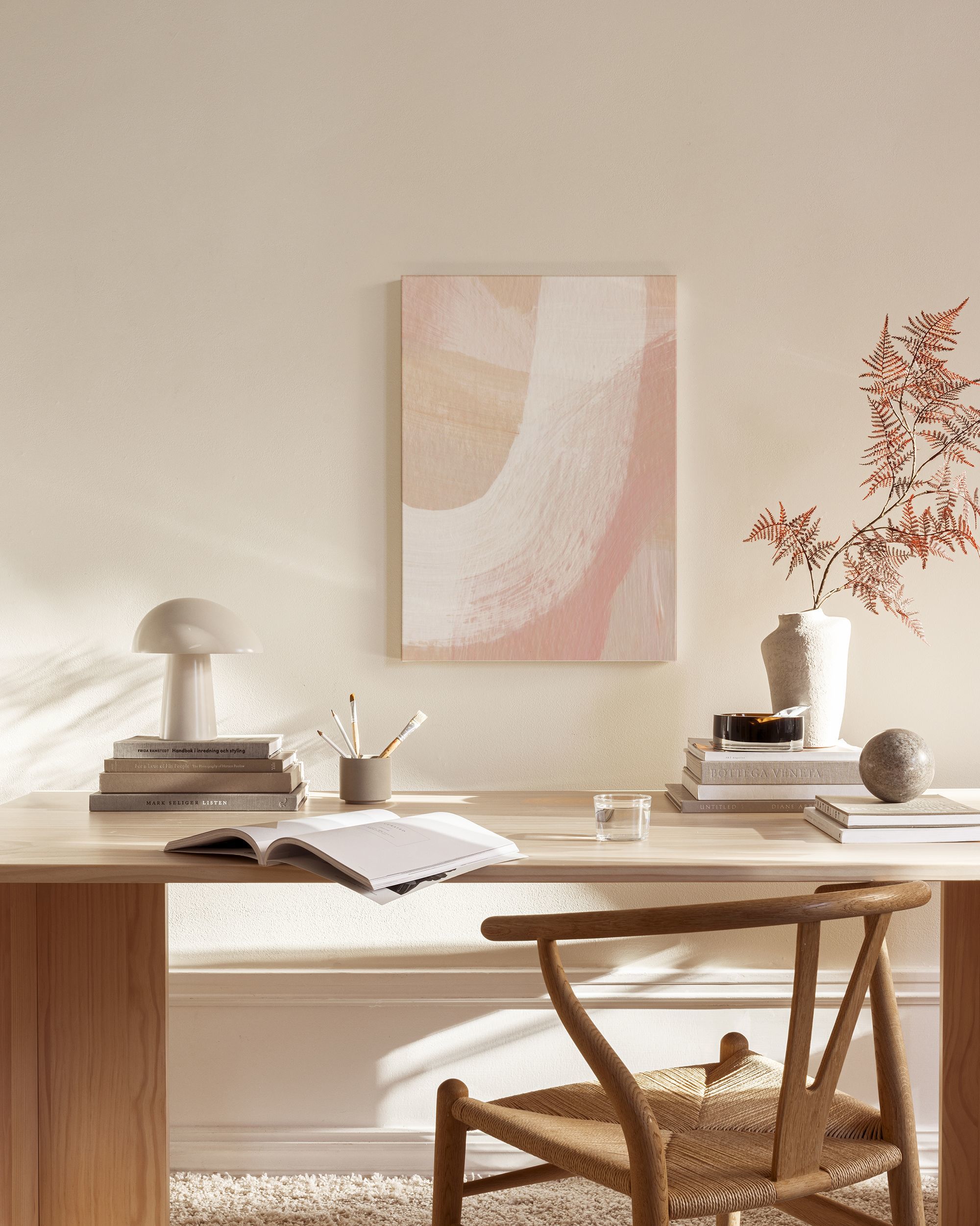 Peachy Abstract No2 Lærred – Abstrakt Kunst på Lærred | Desenio.dk