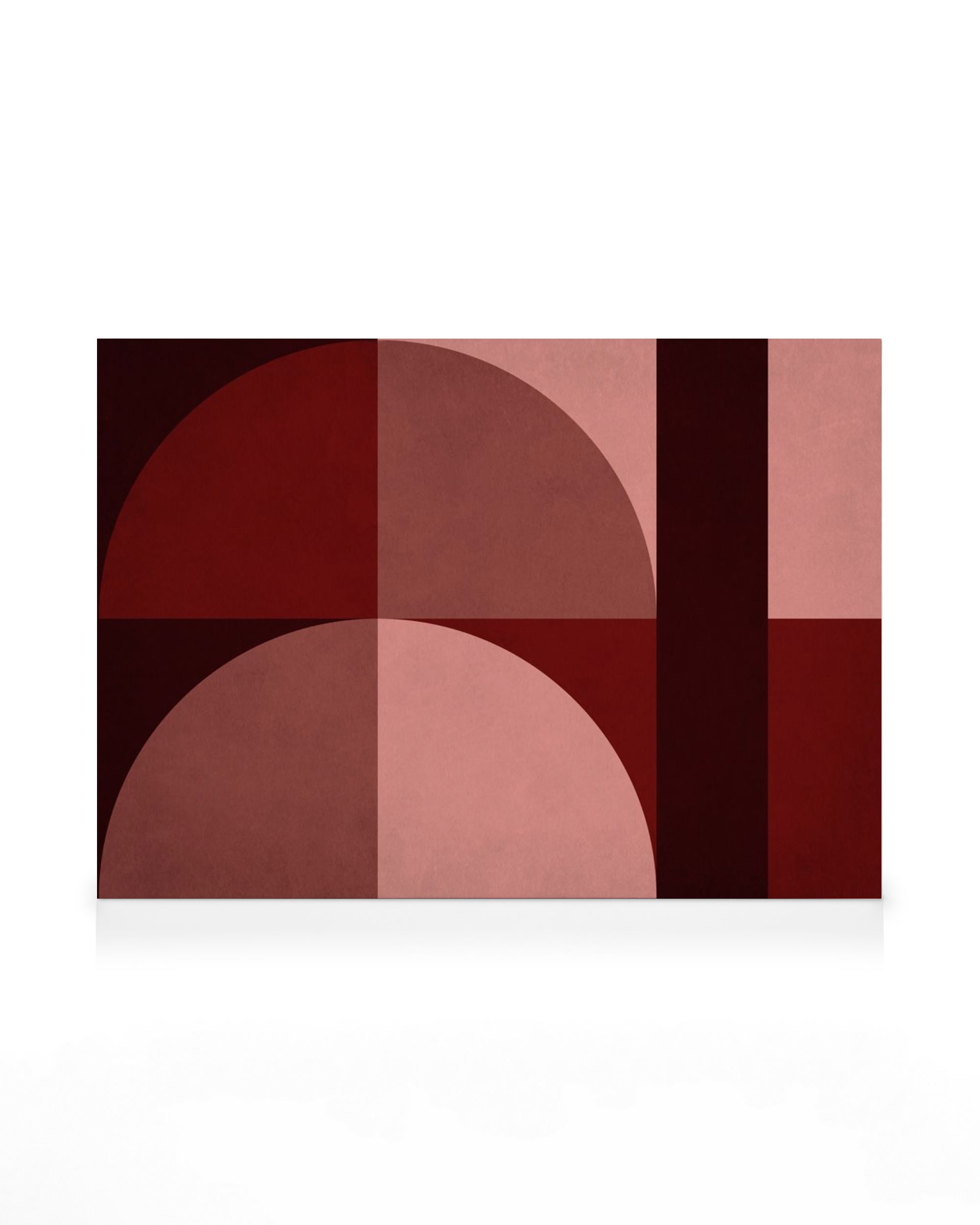 Shapes of Red Geometric Canvas Print – Abstract Wall Art