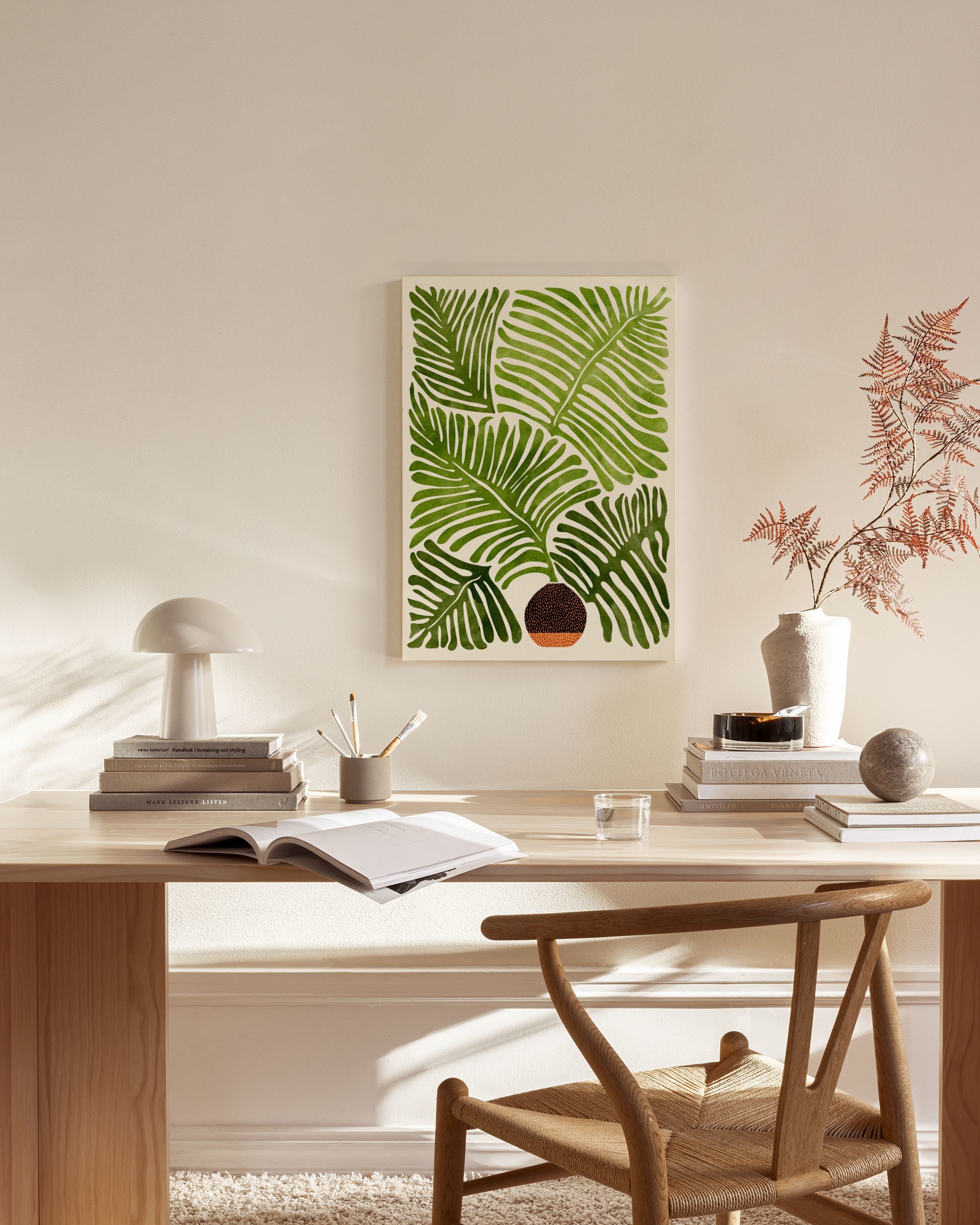 Kristian Gallagher Summer Fern Canvas Print – Botanical Wall Art | Desenio