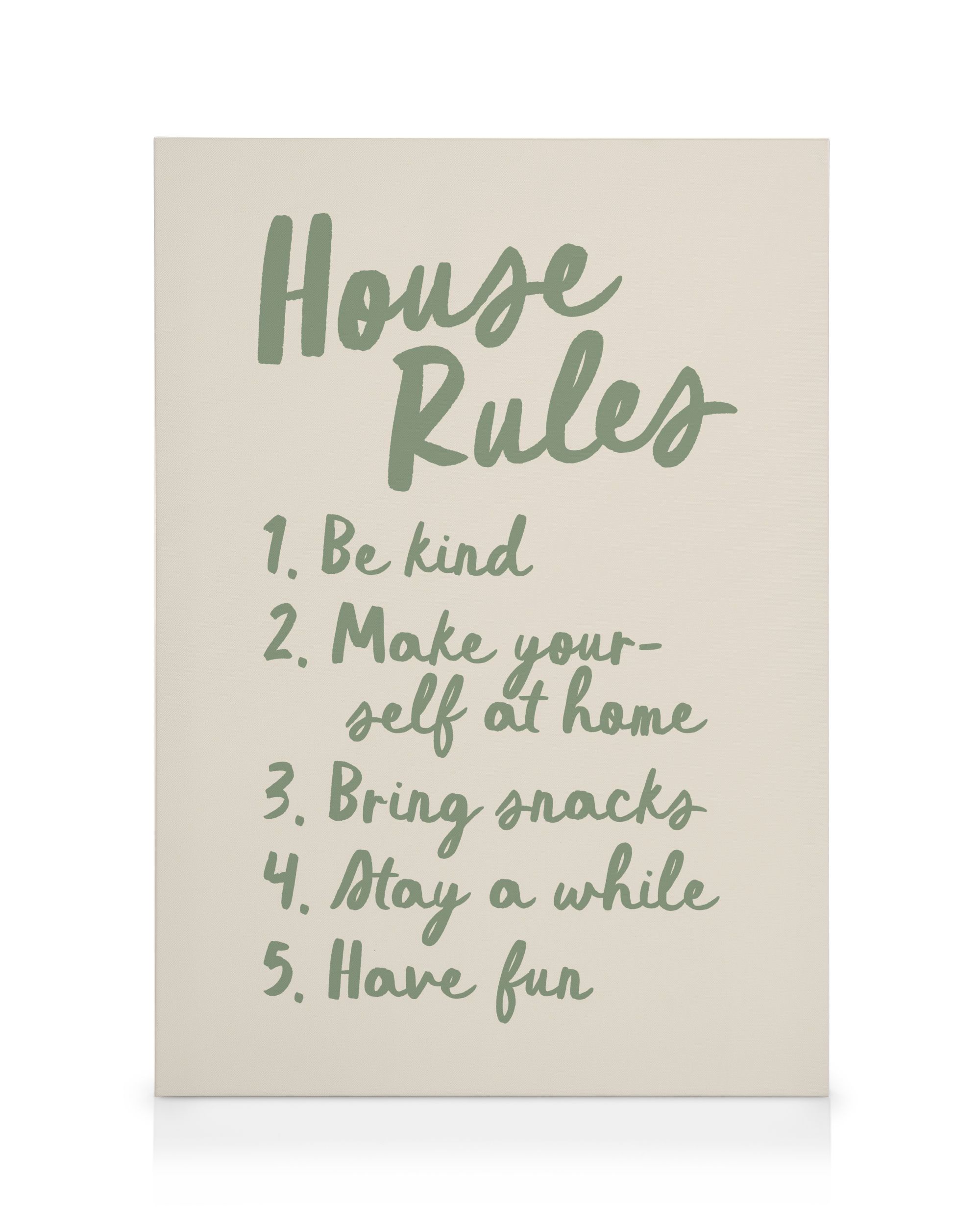 The House Rules Canvas print