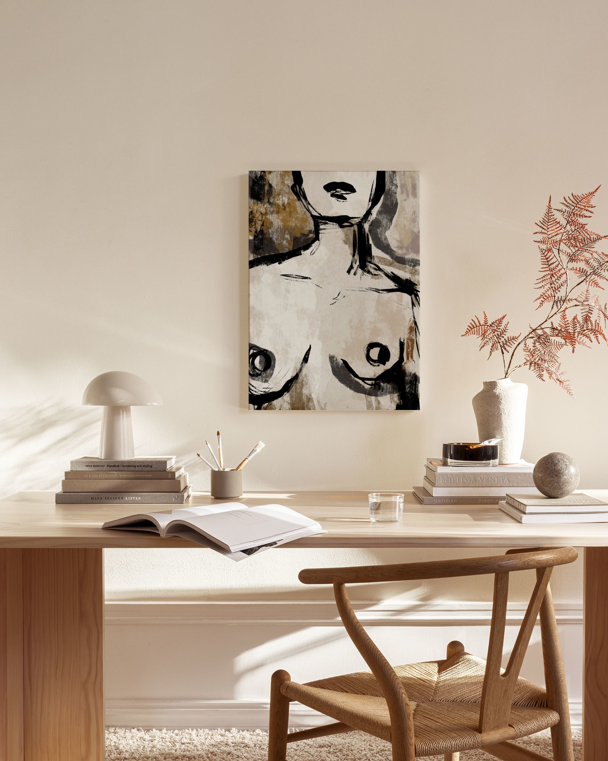 Figurative Woman Tela – Arte Abstrata em Tela Decorativa | Desenio