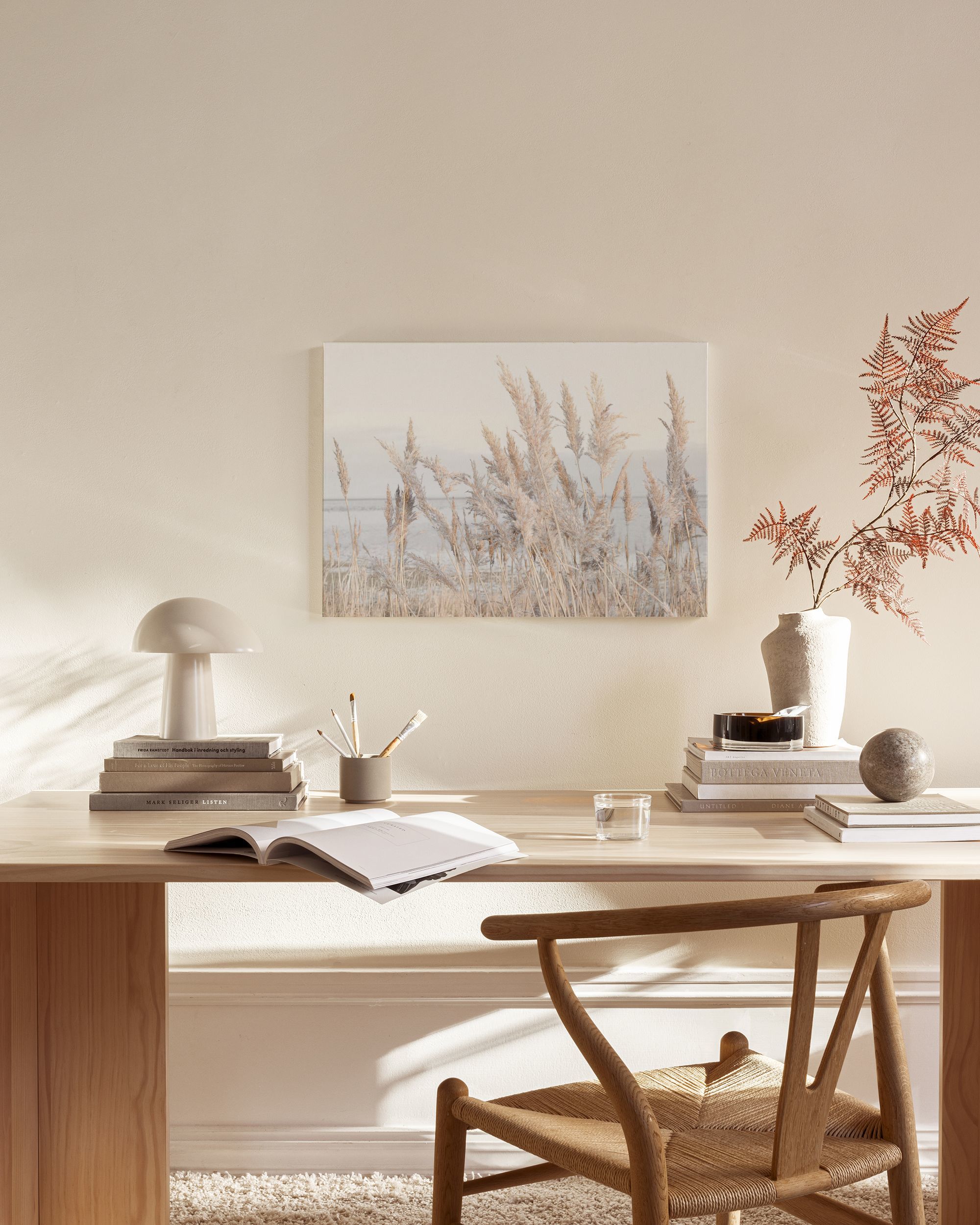 Reeds by the Sea Lerret – Naturlig veggkunst | Desenio