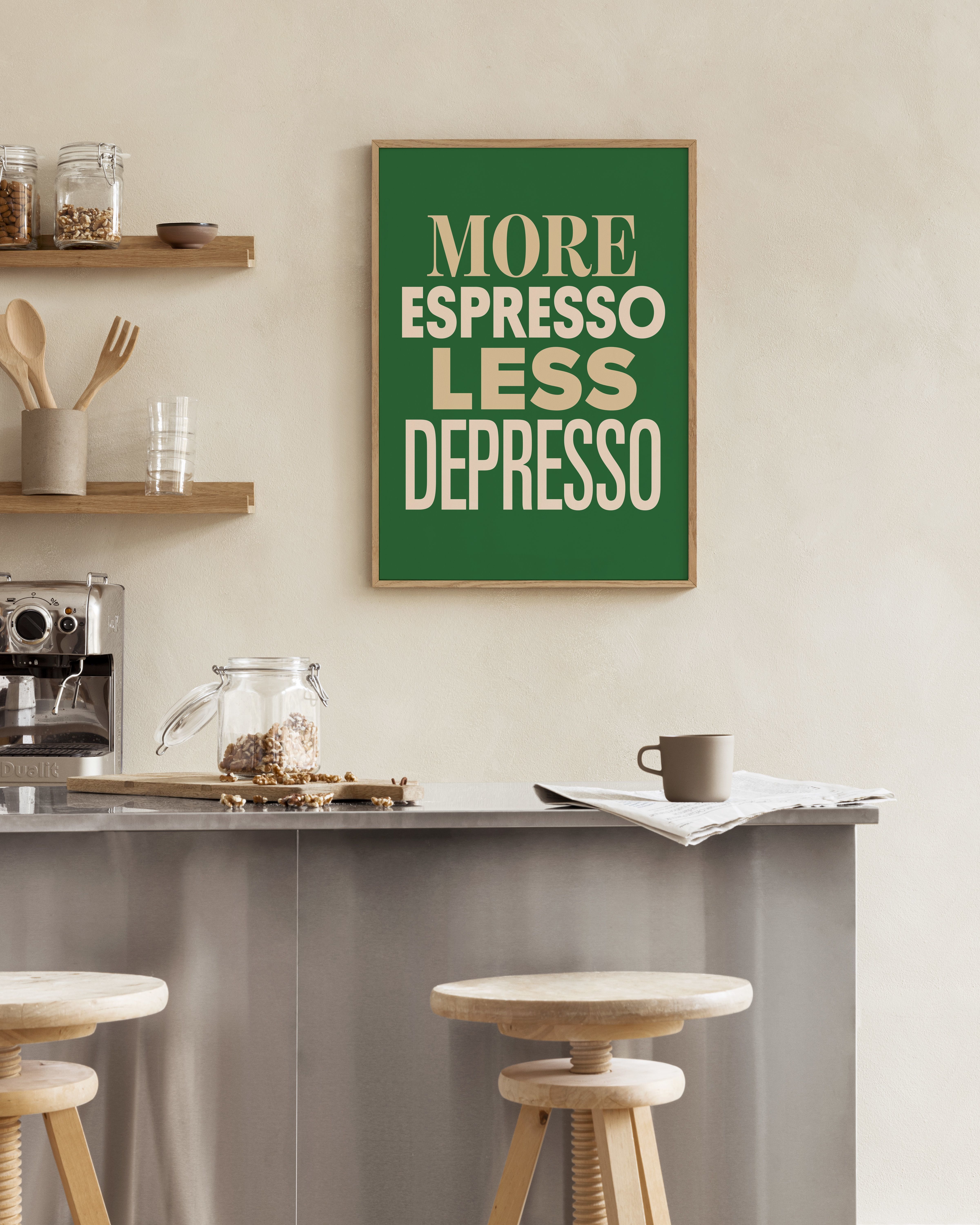 More Espresso Green Poster